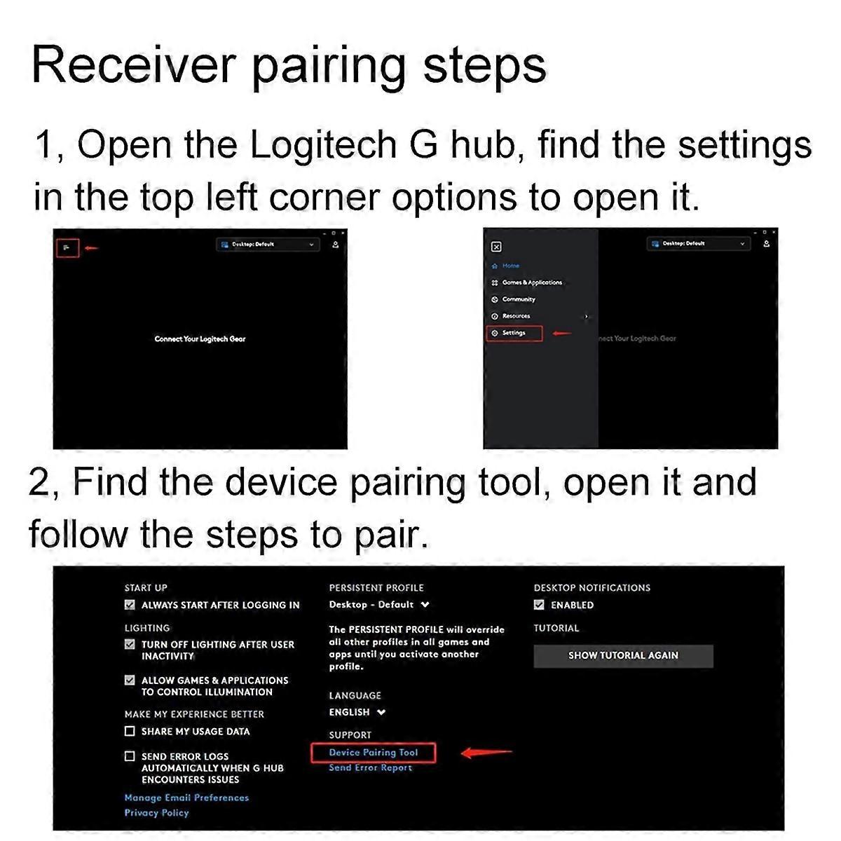 USB Dongle Mouse Receiver Adapter Replacement for Logitech G502X ...