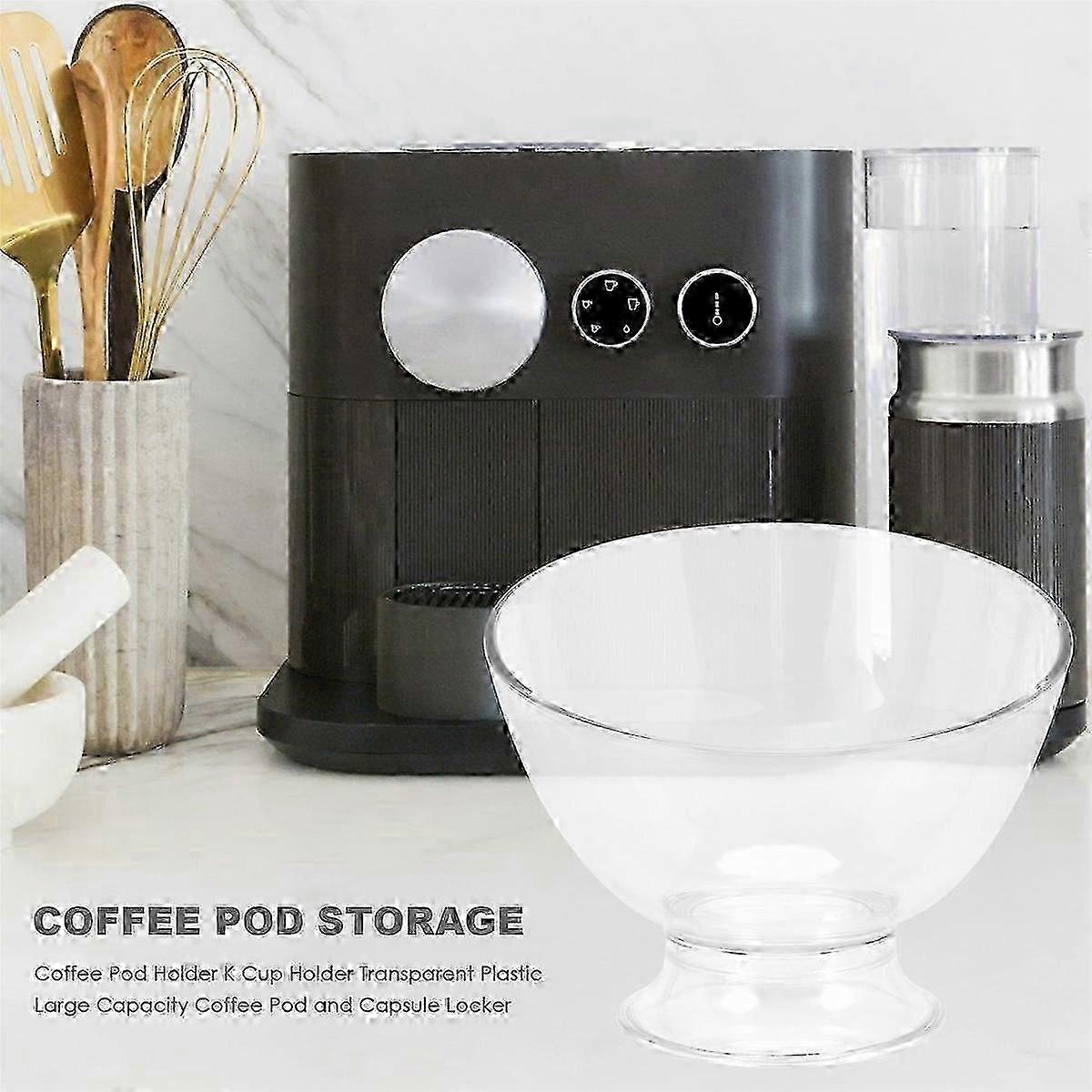 Coffee Pod Holder K Cup Holder Transparent Plastic Large Capacity ...