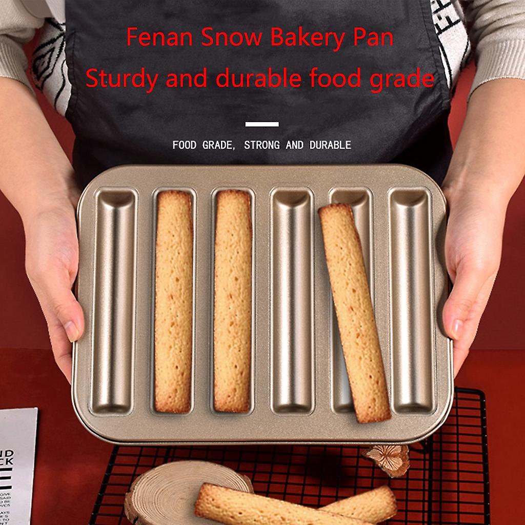 Carbon Steel Cake Bread Mold Financier Cake Baking Pan 6-Cavity Muffin ...