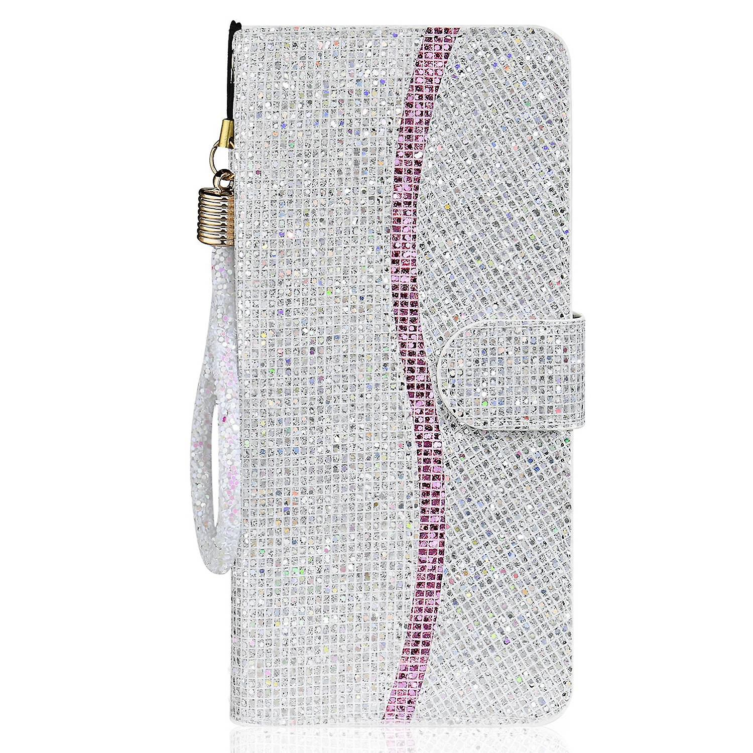 Flip Phone Cover Glittery Powder Handy Strap Stylish Wallet Phone Case ...