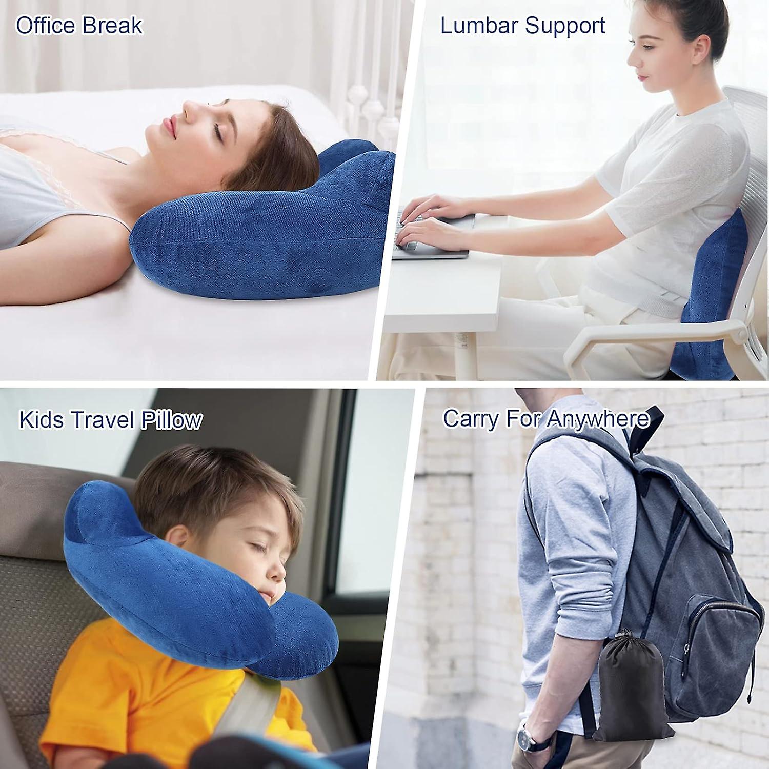 Inflatable Neck Pillow Travel Pillow Ergonomic Compact Quick Neck ...