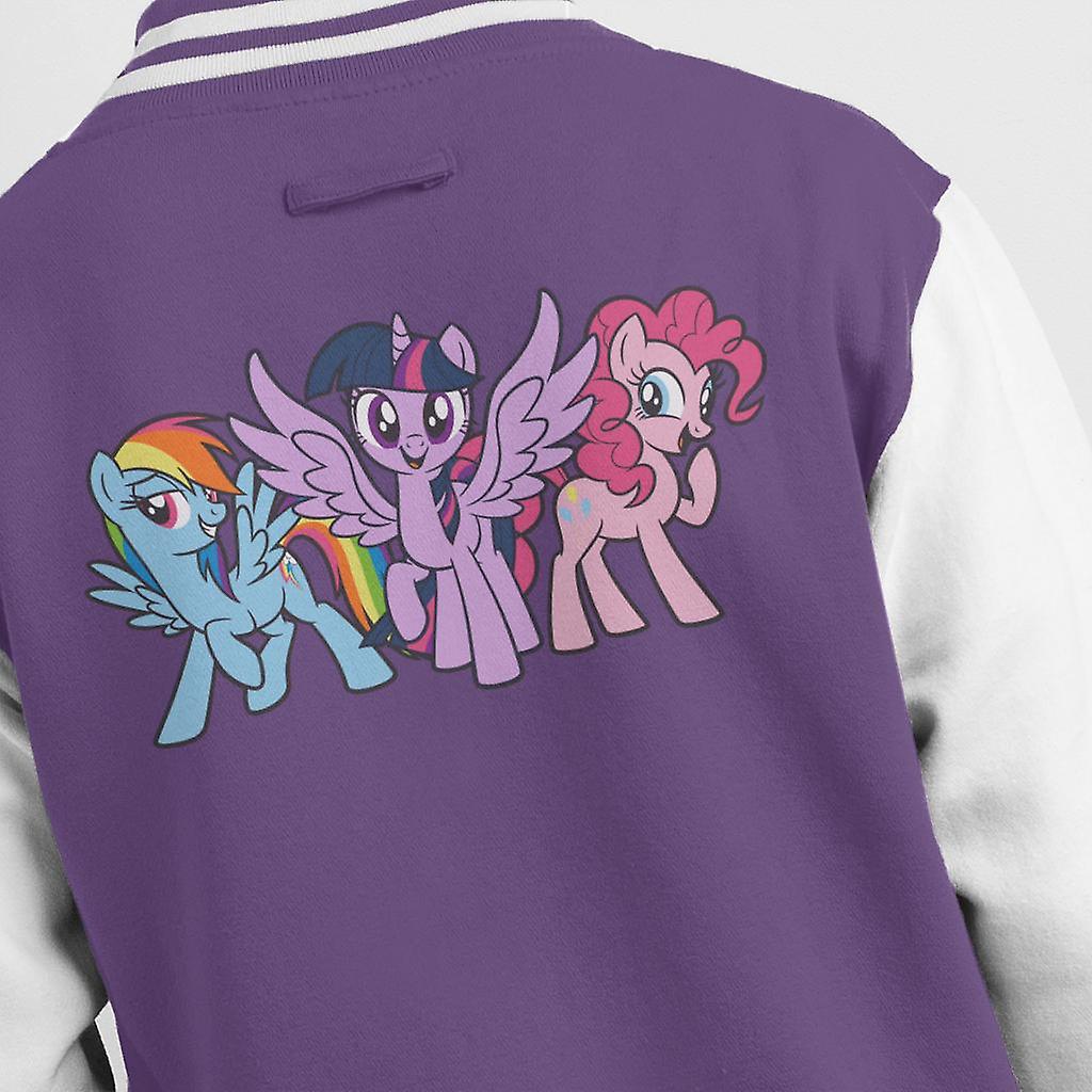 My Little Pony Trio Smiling Kid's Varsity Jacket | Fruugo US