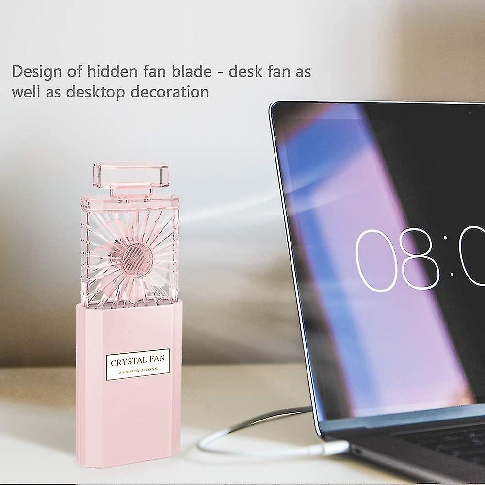 Lady Handheld Fan, Rechargeable Small Personal Fan With 3 Speeds ...