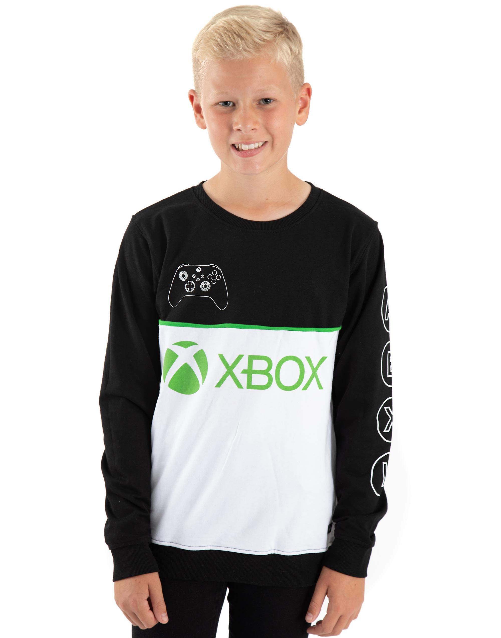 Xbox Boys Sweatshirt Black Logo & Controller Graphic Print | Fruugo UK