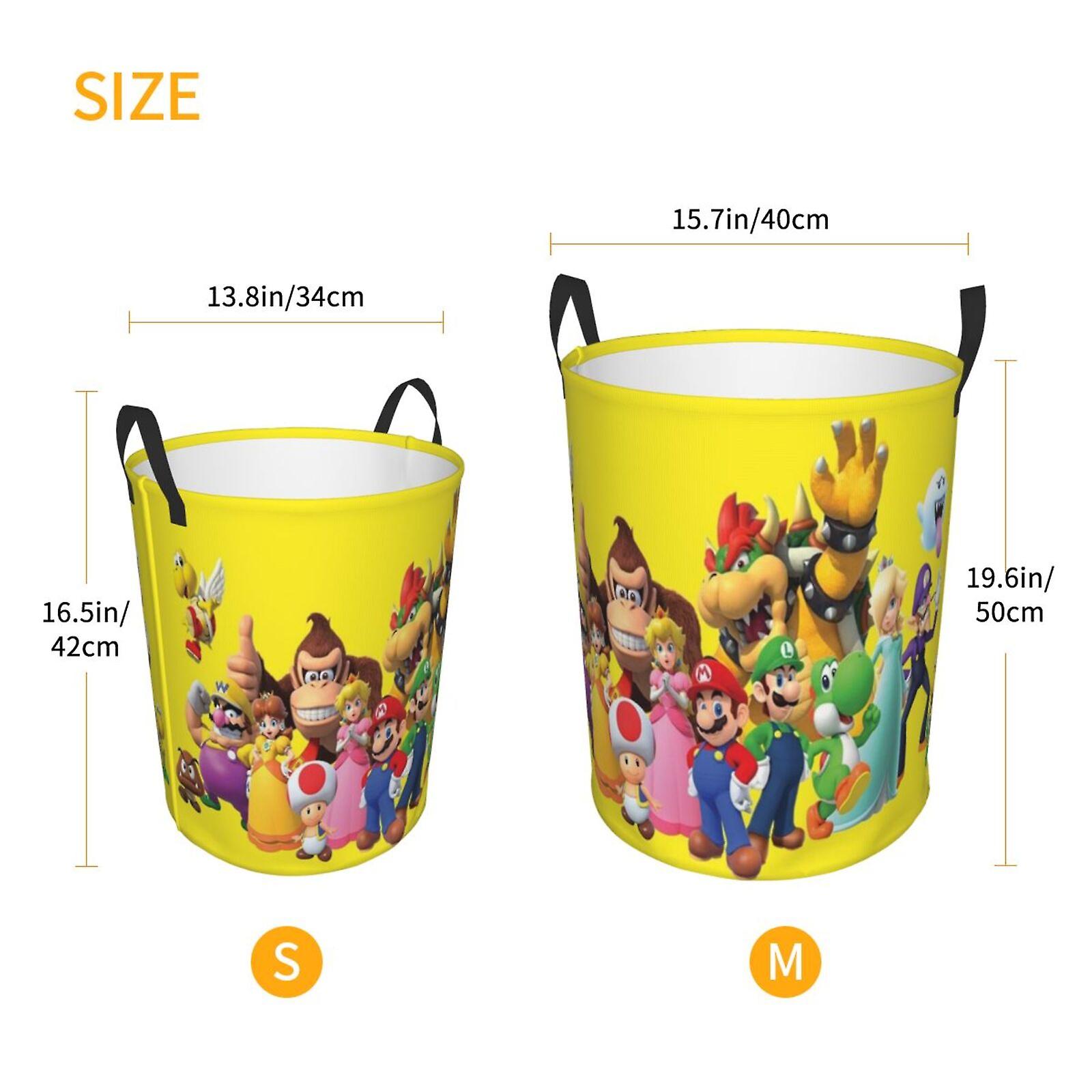 Mario Large Laundry Basket With Handle, Collapsible Laundry ...