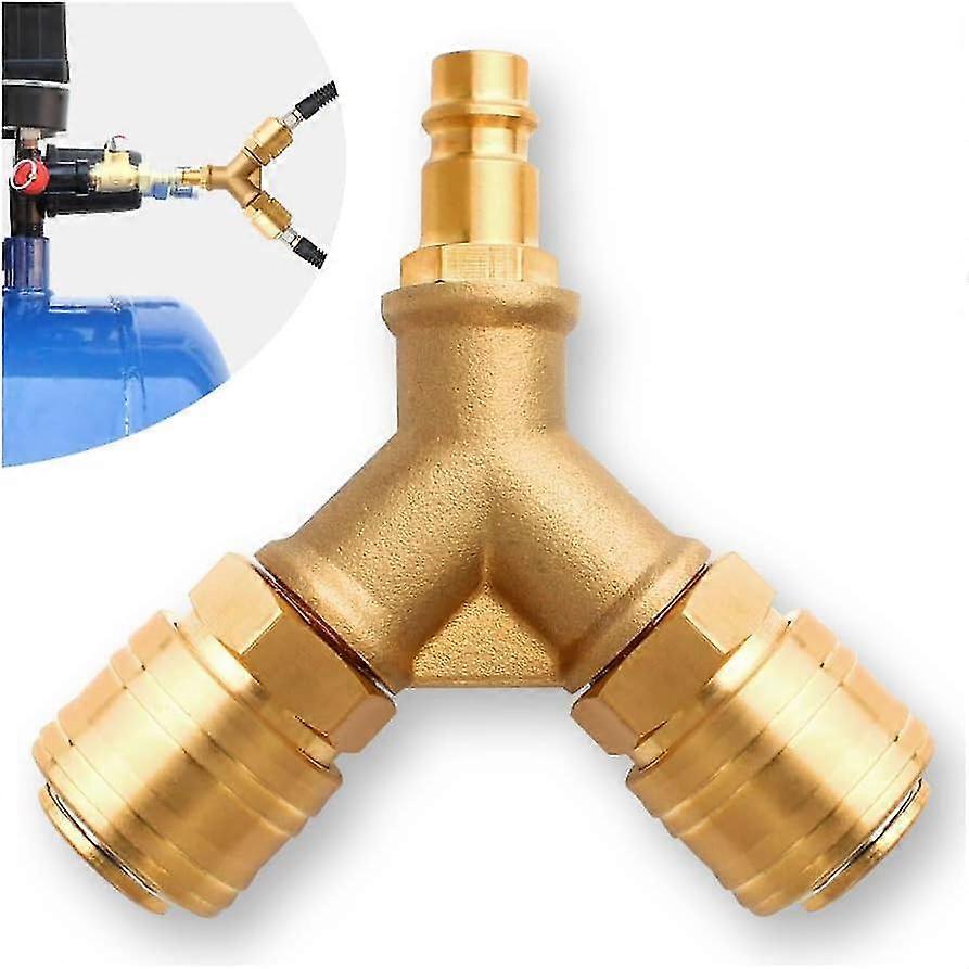 Airline Hose Connectors, 1/4" BSP Air Line Fittings 3 Way Quick Release ...