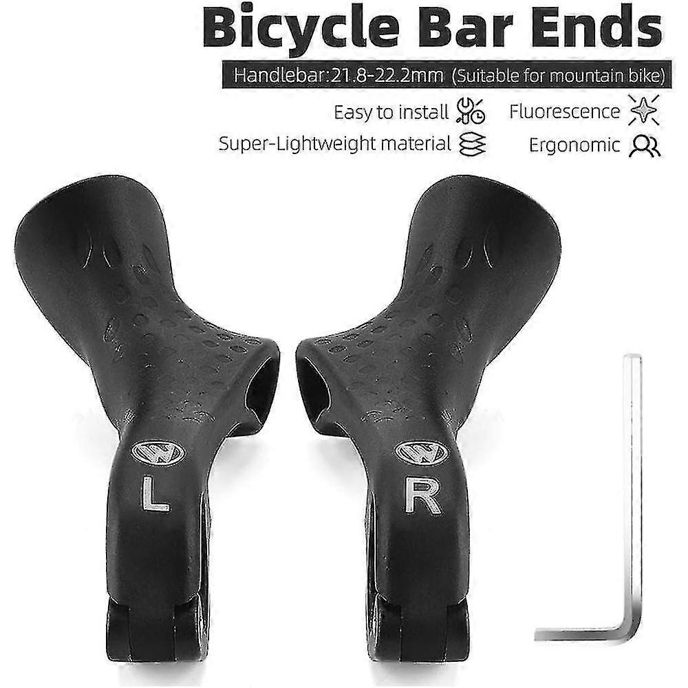 1 Pair Mountain Bike Handlebar Ends 22.2mm Bicycle Bar Ends Nylon ...
