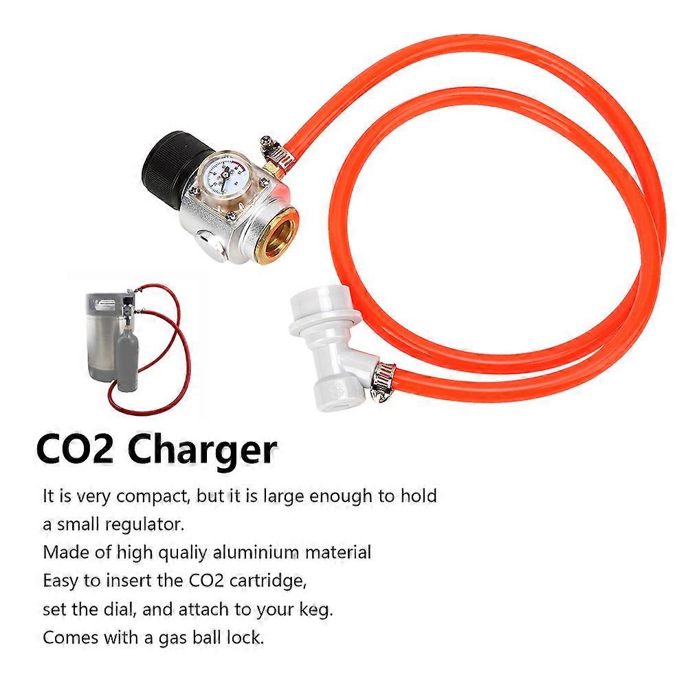 CO2 Mini Gas Regulator Portable CO2 Charger Pressure Meter Homebrew Tool wit Ball Lock | Fruugo UK