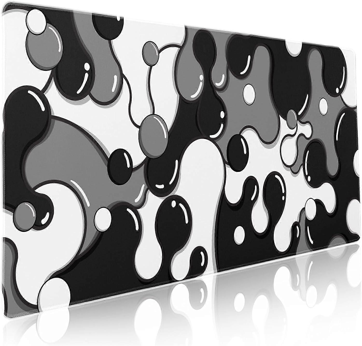 Black White Grey Mouse Pad XXL Anime Cool Geometric Japanese Extended ...