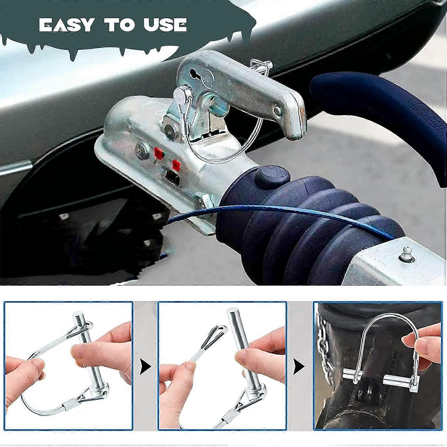 10 Pieces Clip Pin 8mm, Lock Pin, Agricultural Pin, M8*60Mm Lawn Garden ...