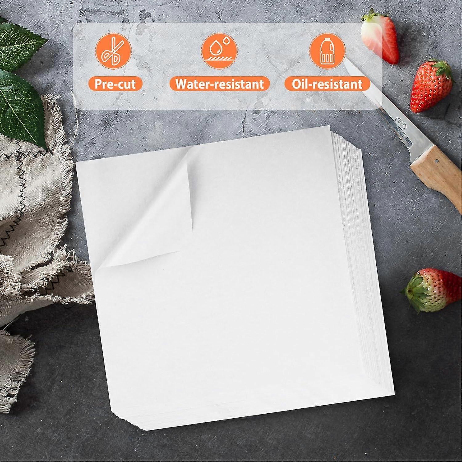 White Waxed Deli Paper Sheets 12 * 12 Inch, 100 Pcs Food Basket Liners ...