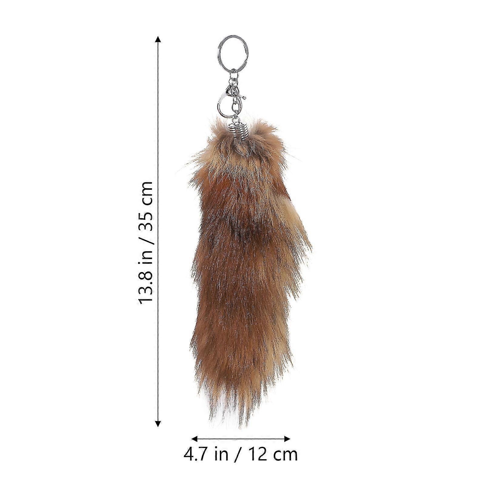 Ornament Gifts Car Key Pendant Pompoms Keyrings Rabbit Faux Fur ...