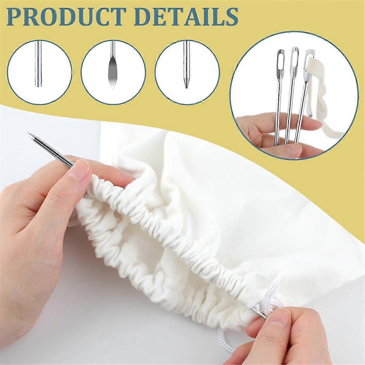 Drawstring Threader Tool Set, Stainless Steel Sewing Loop Turner Hooks ...