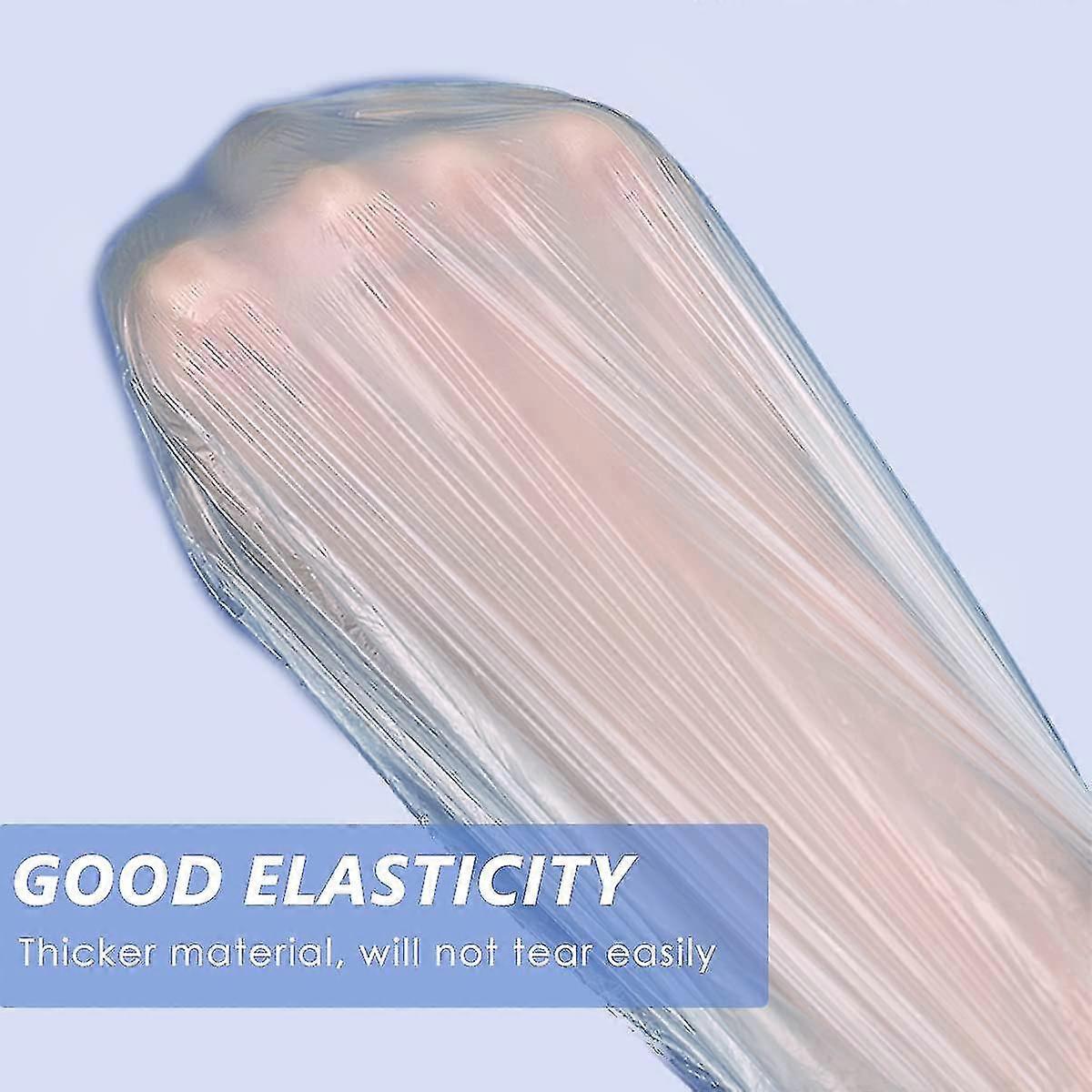 Shower Cap Disposable, 100 Pcs Shower Caps Large&thick Waterproof Clear ...