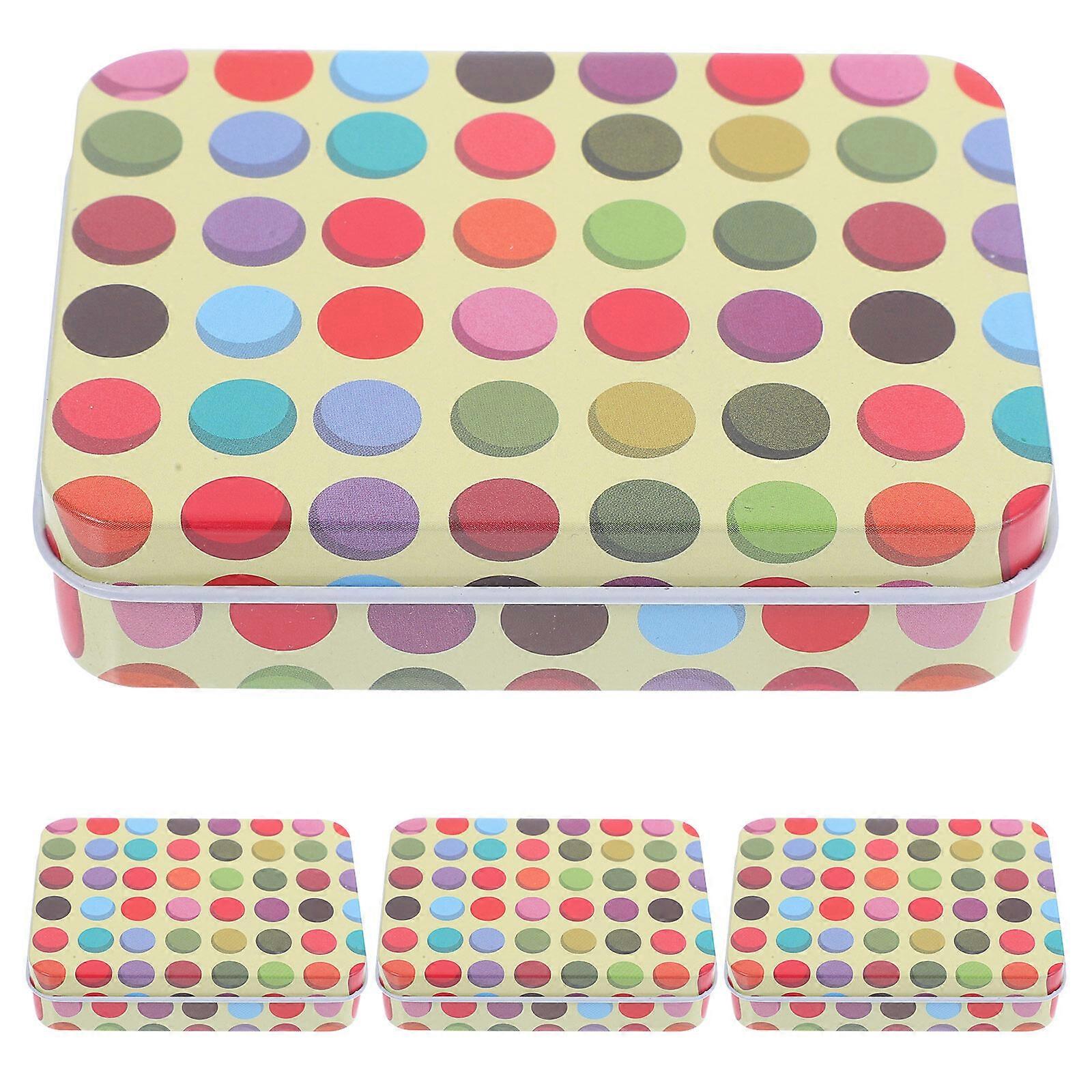 4Pcs Playing Card Box Tinplate Game Cards Holder Poker Cards Organizer ...