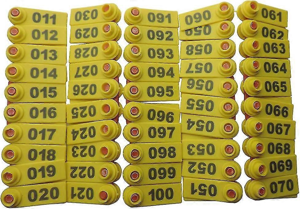 Farm 100 Pcs Sheep Ear Tags With Number 001-100 Livestock Ear Tag For ...