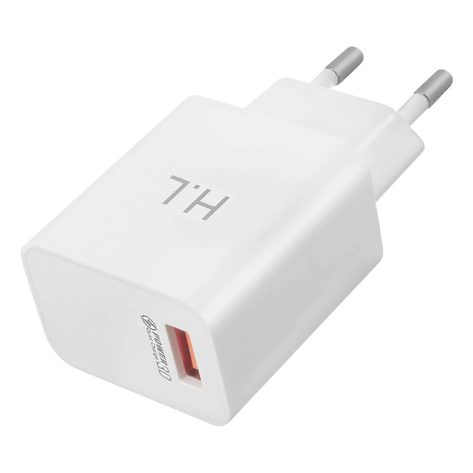 3A Wall Charger Qualcomm Quick Charge 3.0 USB Type C Cable (1m)- White ...