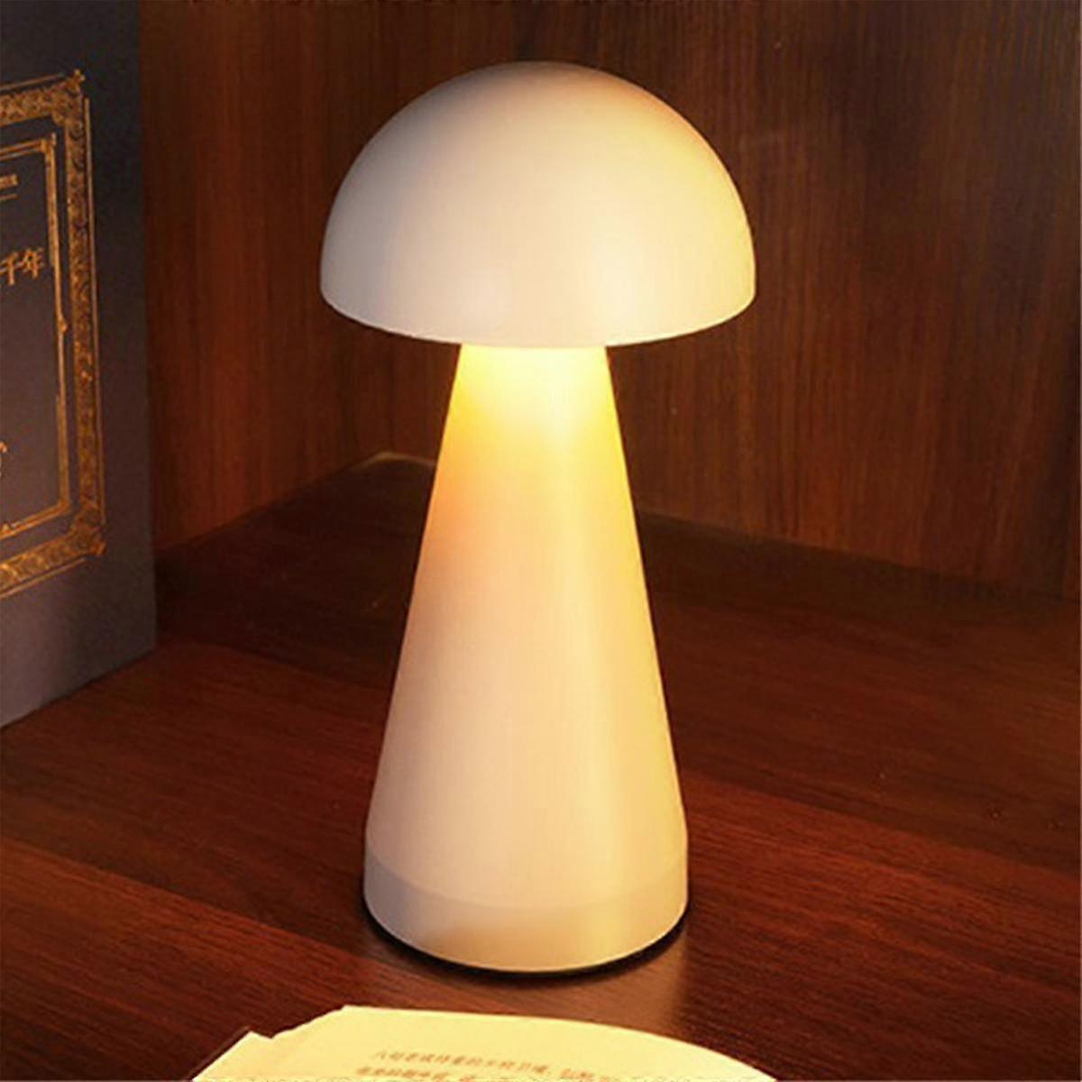 LED Rechargeable Mushroom Table Lamp Desktop Bedside Lamp for Children ...