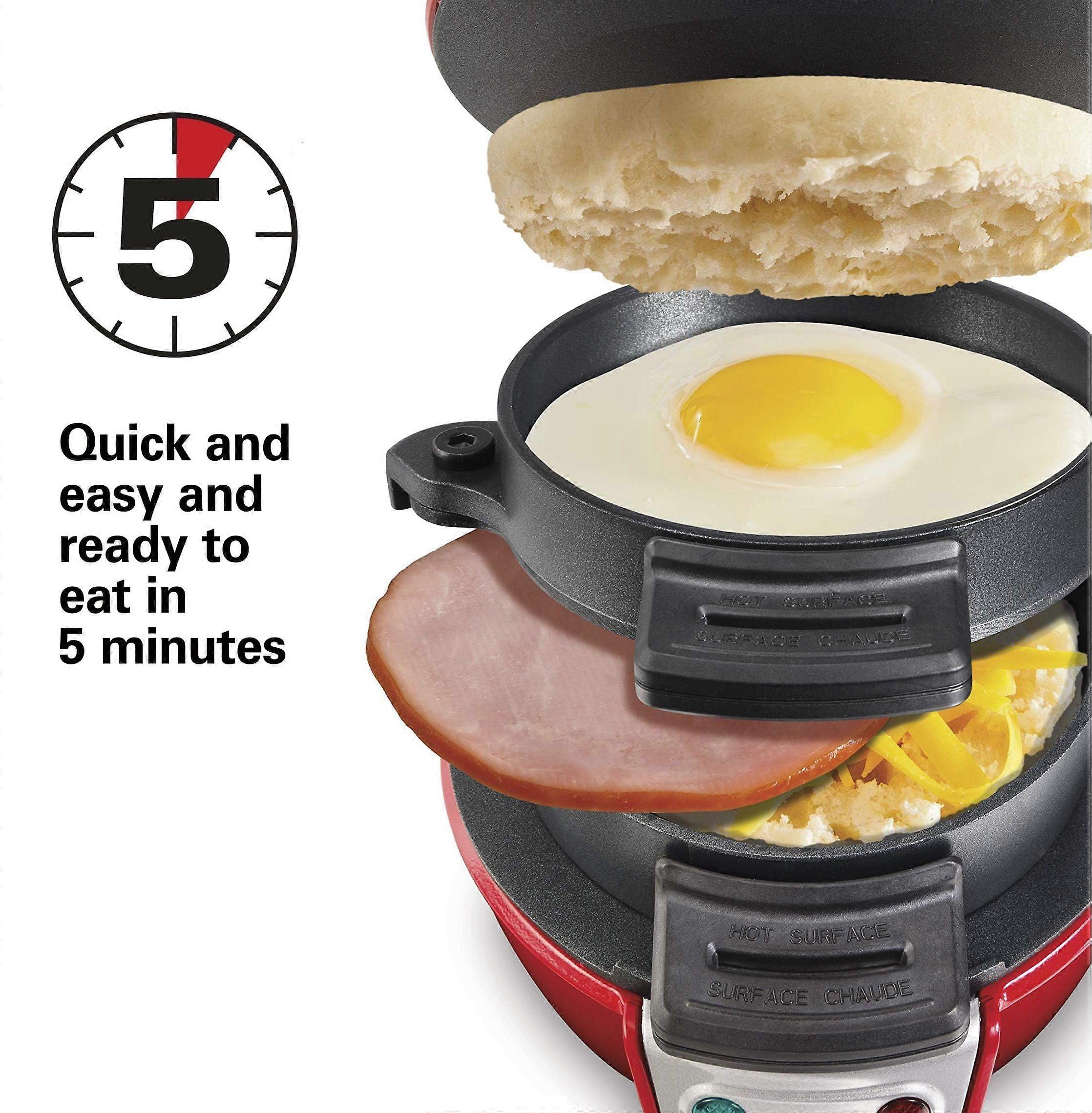 Electric Burger & Sandwich Maker with Egg Cooker Ring, Small Round ...