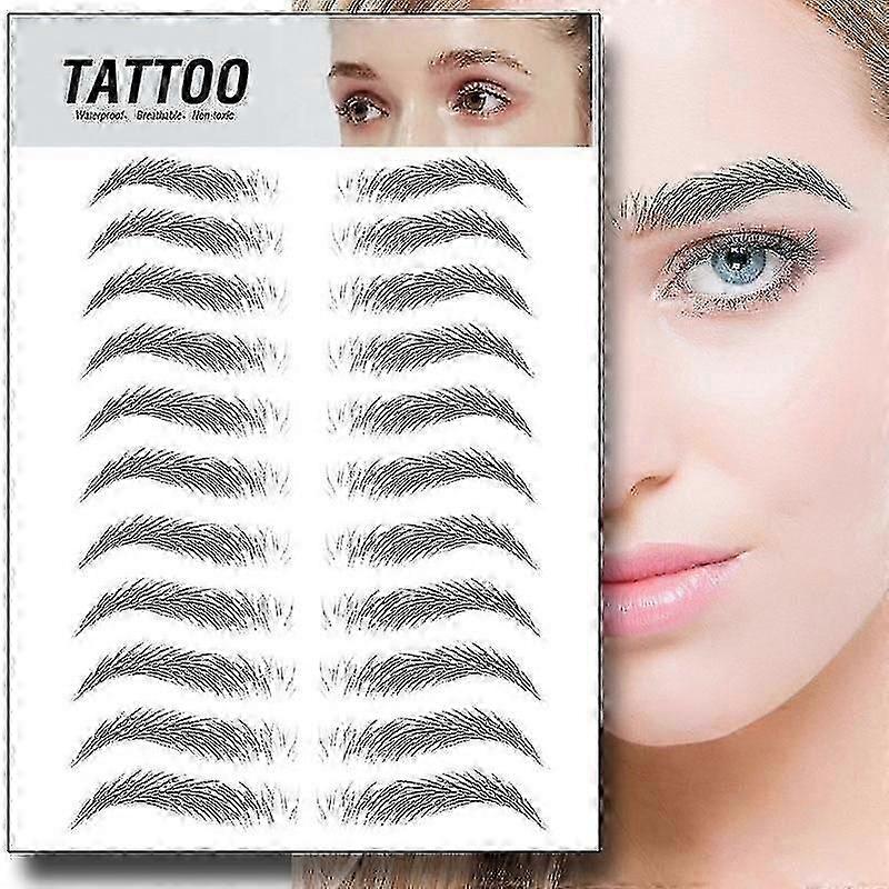 4d Hair-like Eyebrow, Tattoo Sticker, False Eyebrows, Waterproof Makeup ...