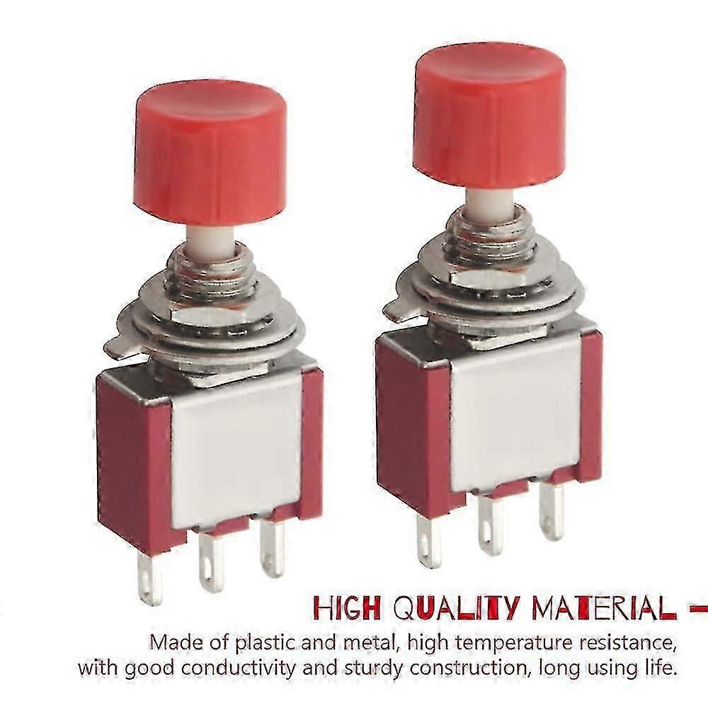 15 Pcs Spdt Momentary Push Button Switch - 3 Pin Ac 2a 250v/ 5a 120v No/nc | Fruugo UK