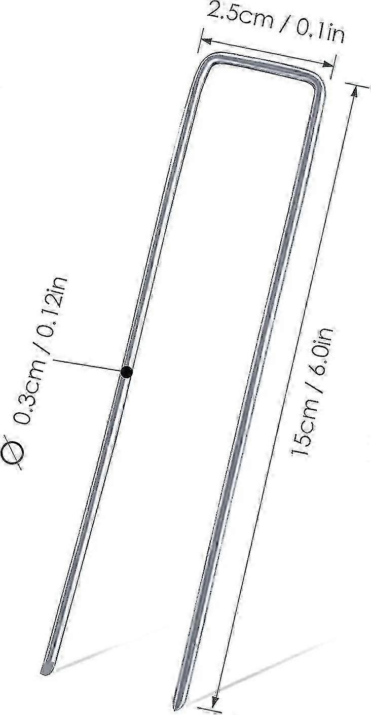 100 Pieces U-shaped Galvanized Garden Stakes, Ideal For Gardening ...