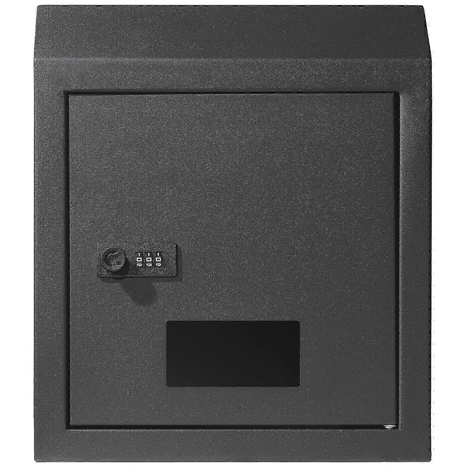 Combination Lock Key Drop Box Mailbox - Secure Outdoor Mail Slot, Dark ...