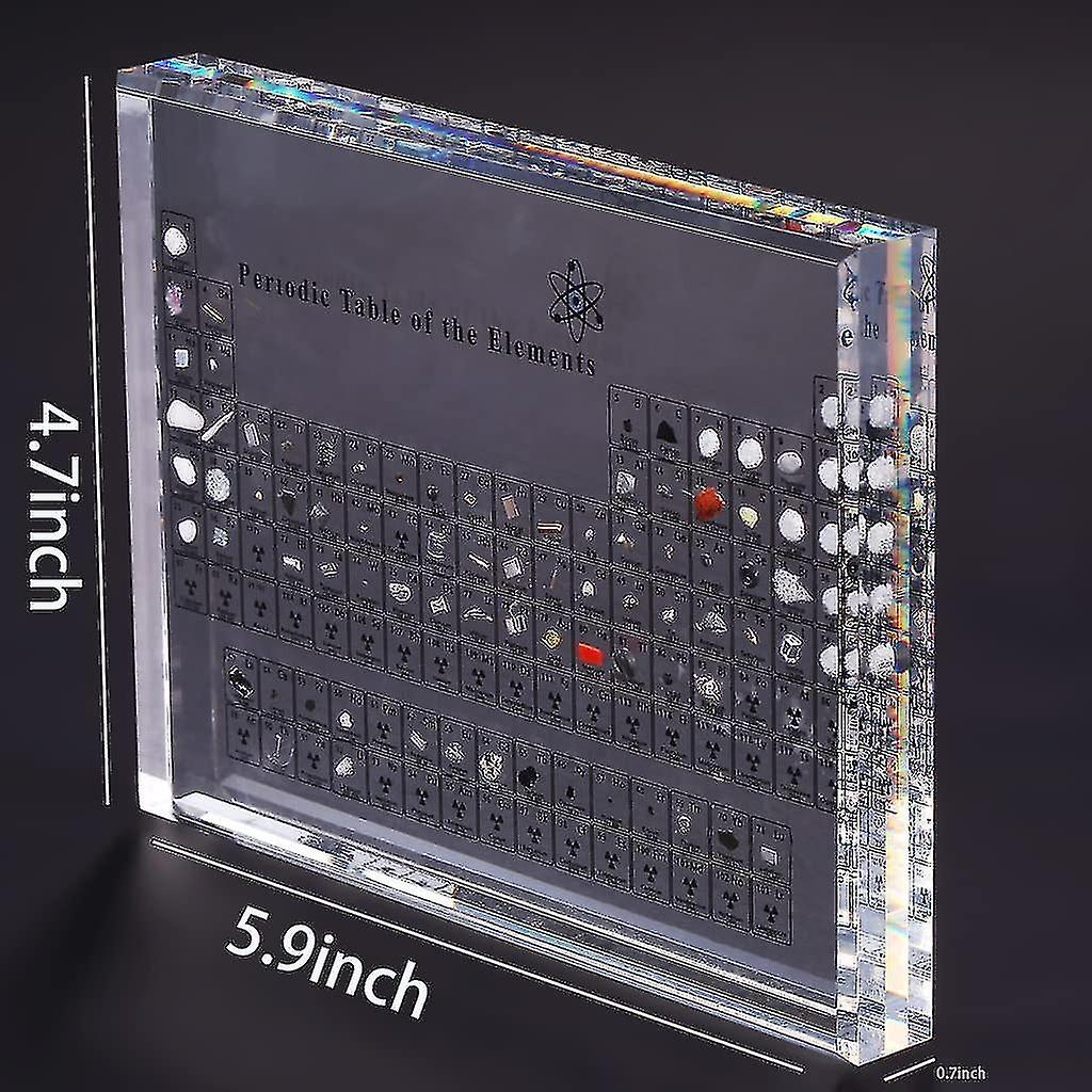Acrylic Periodic Table With Real Elements, Chemical Elements Display ...