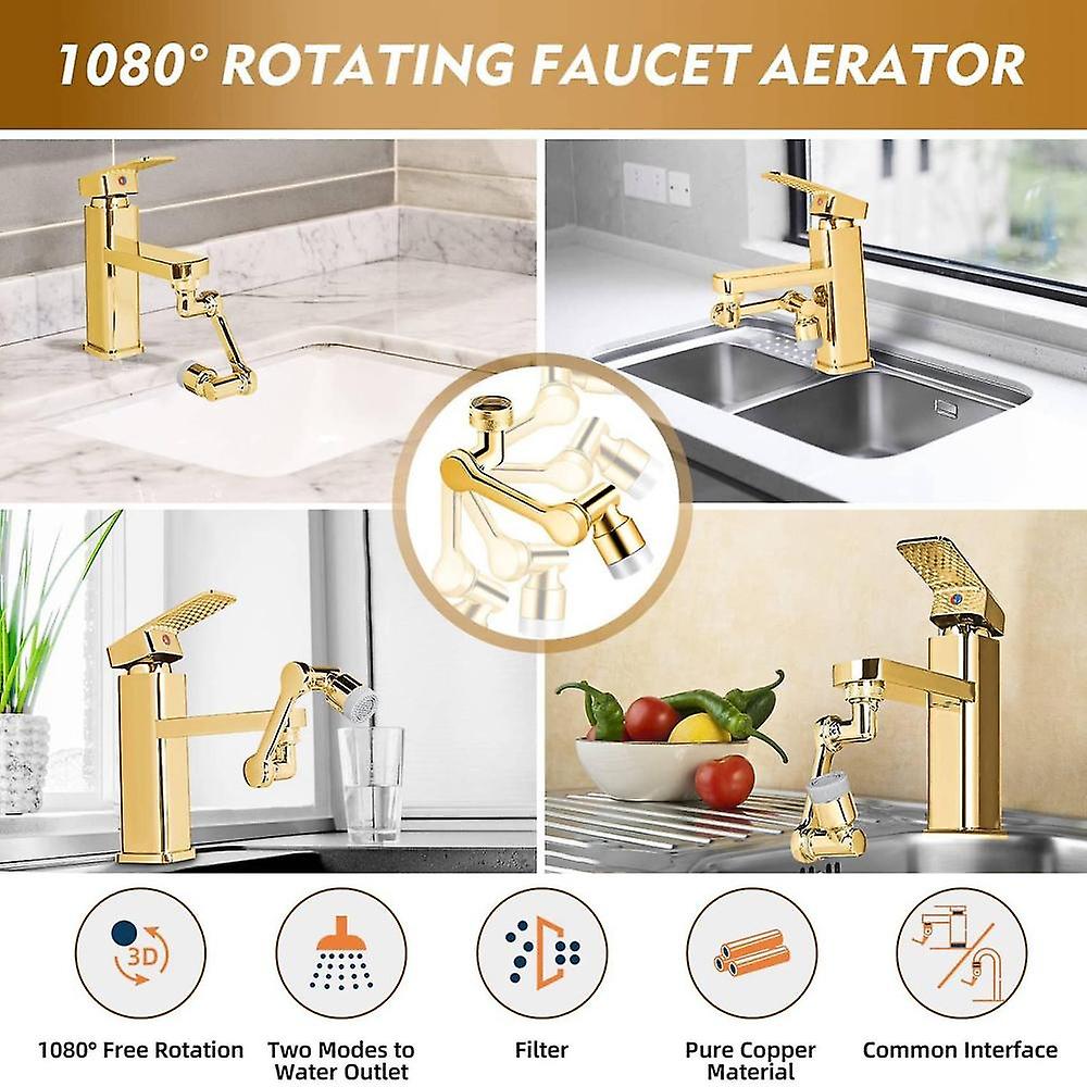 1080 Universal Rotation Faucet Sprayer Head Dual Effluent Washbasin ...