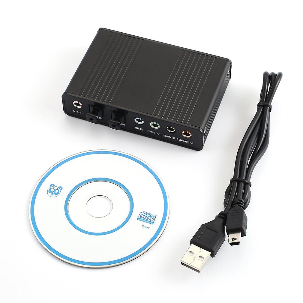 Usb 6 Channel 5.1 / 7.1 Surround External Sound Card Pc Laptop Desktop ...