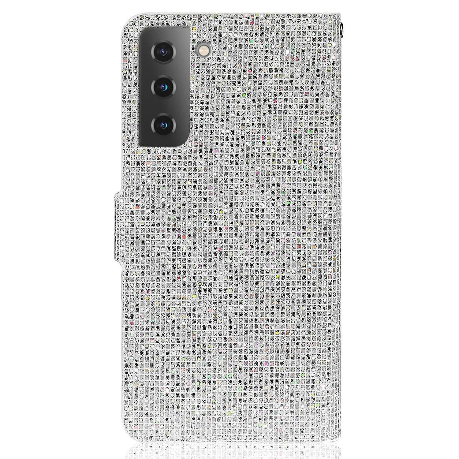 Flip Phone Cover Glittery Powder Handy Strap Stylish Wallet Phone Case ...