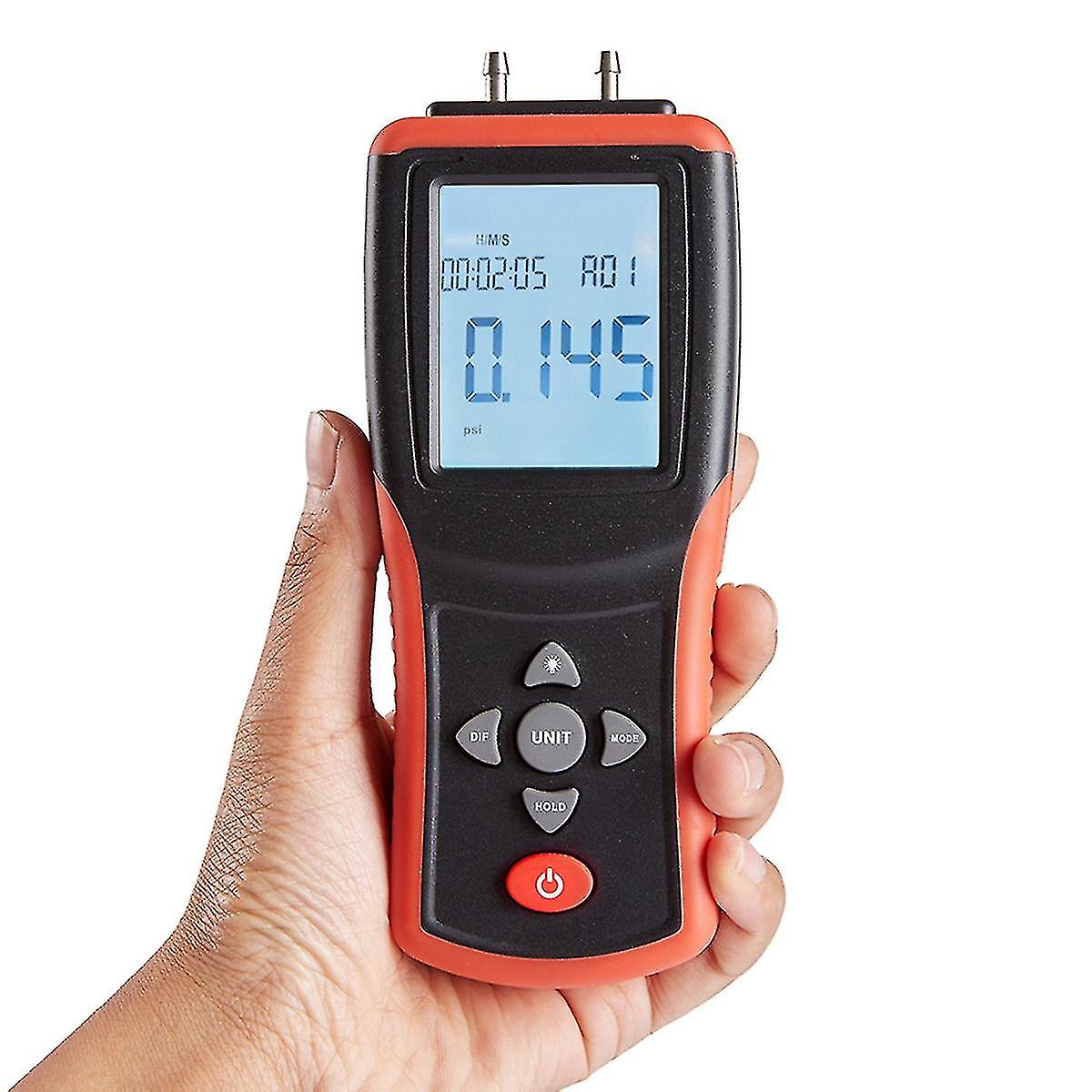 Digital Manometer 2.4 Inch Lcd High Precision -port Manometer 2psi ...