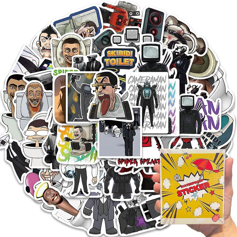 Skibidi Toilet Stickers 50pcs Toilet Titan Tv Man Speakerman Bosses ...