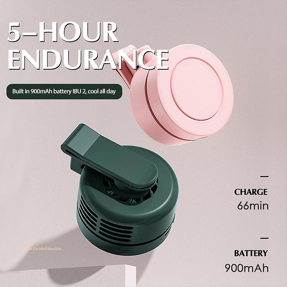 Mini Clip-on Small Fan Very Quiet 3 Speed Levels Wearable Clip On Body ...