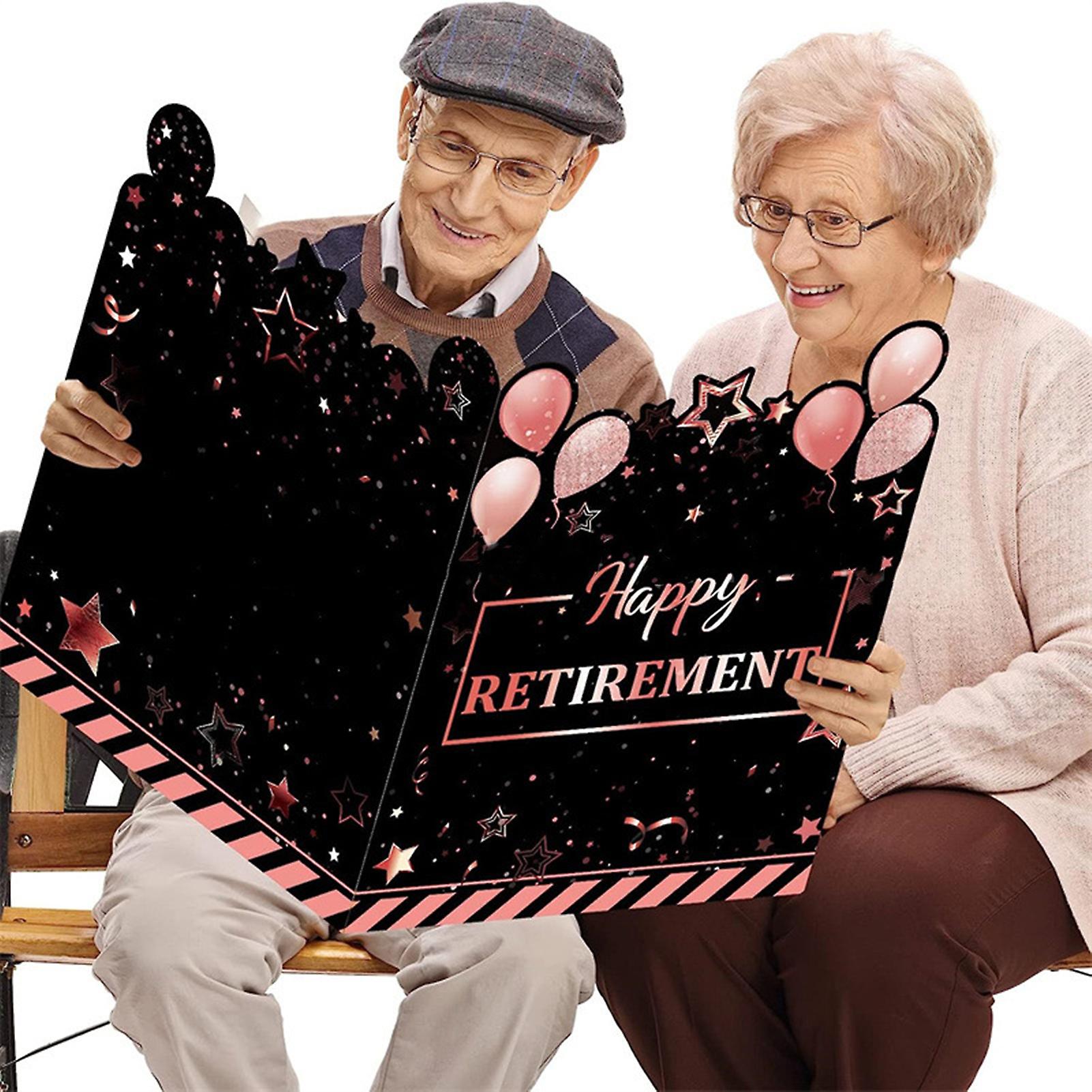 Retirement Message Commemorative Card Star Balloon Pattern Giant ...
