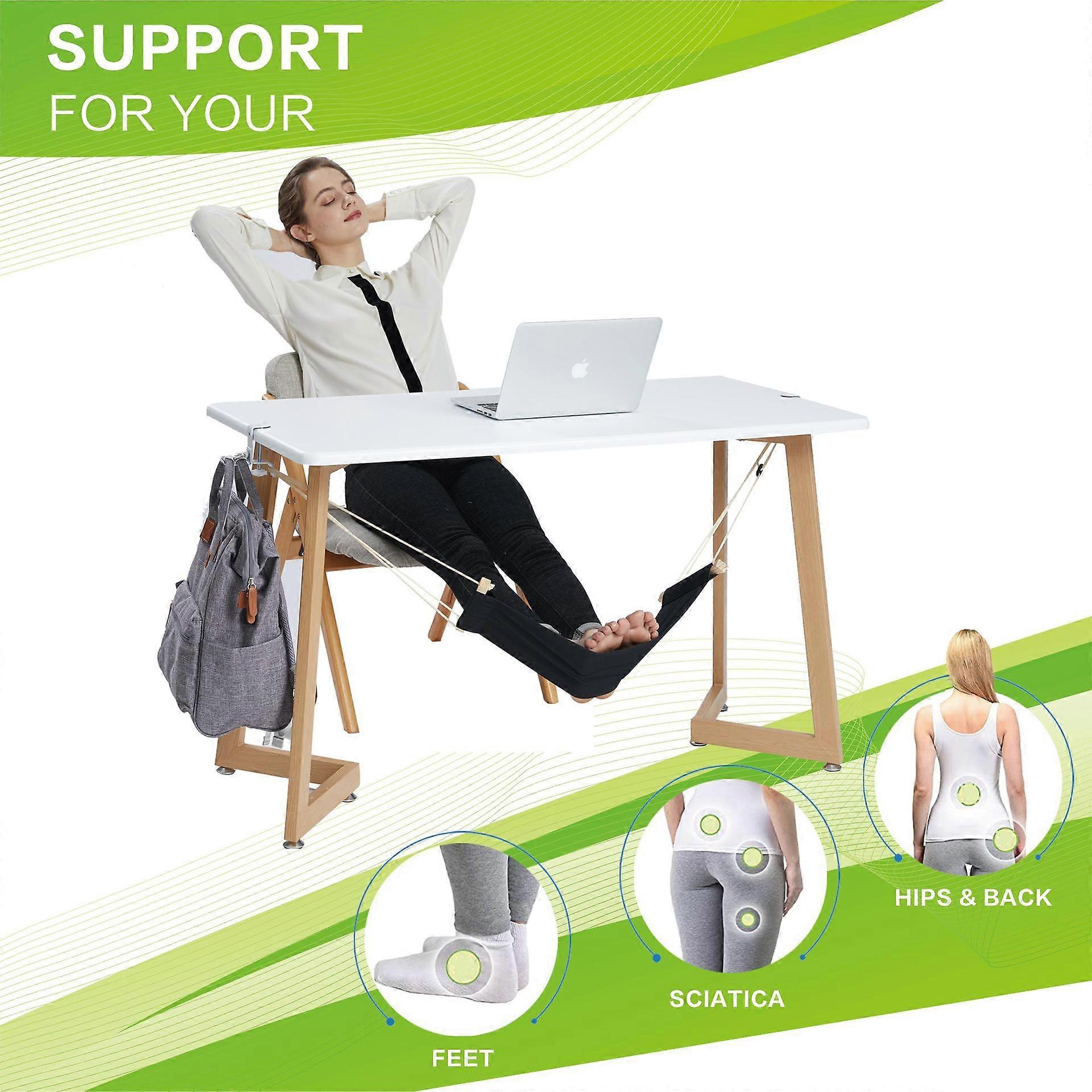 Foot Hammock Under Desk Footrest | Adjustable Office Foot Rest Under ...