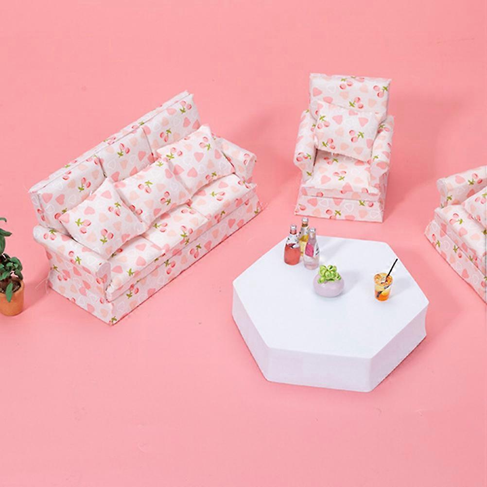 Mini House Sofa Figurine Adorable Tiny Sofa Model Miniature Couch Prop ...