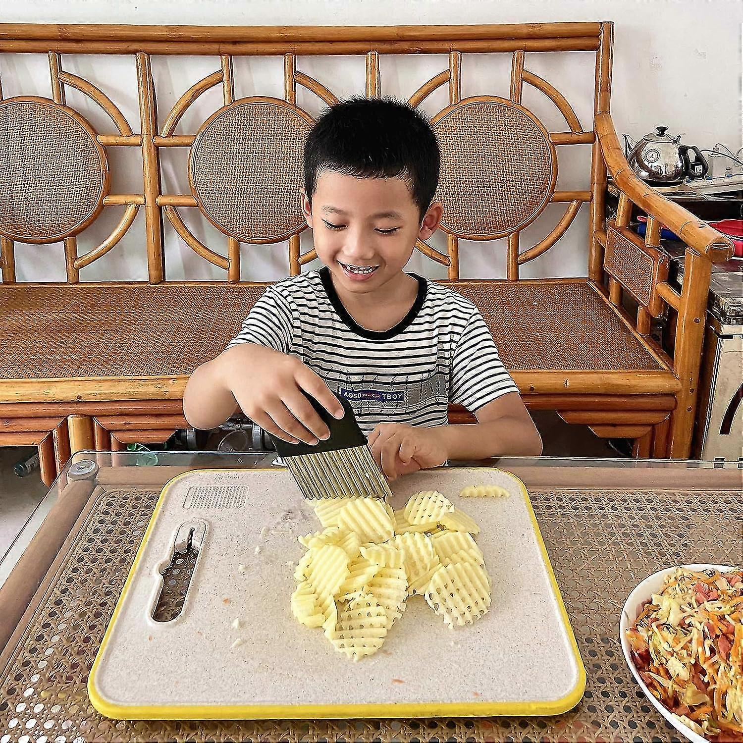 Stainless Steel Vegetable Cutter - Wave Slicer - Kitchen Gadget for ...