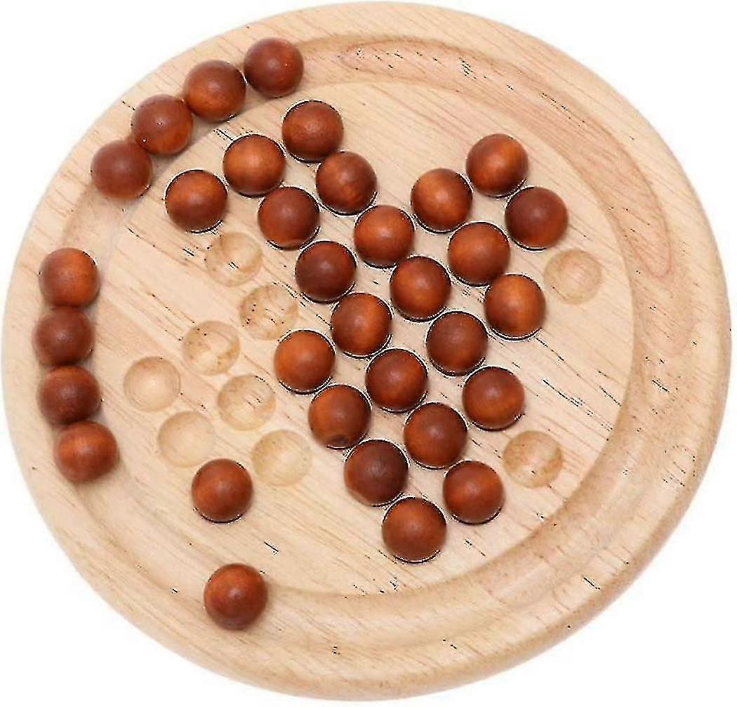 Wooden Solitaire Board Game Solitaire Chess Wooden Bead Challenge ...