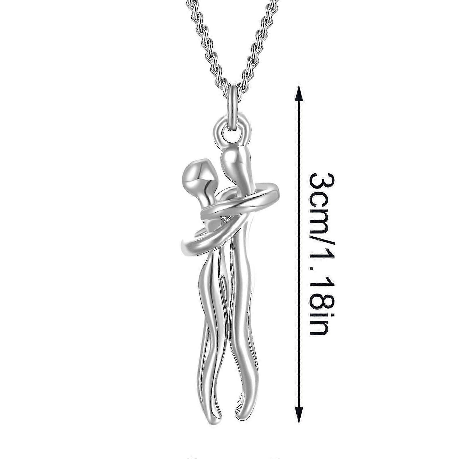 Hug Love Style Hug Necklace Adjustable Chain With Pendant For Men Women ...