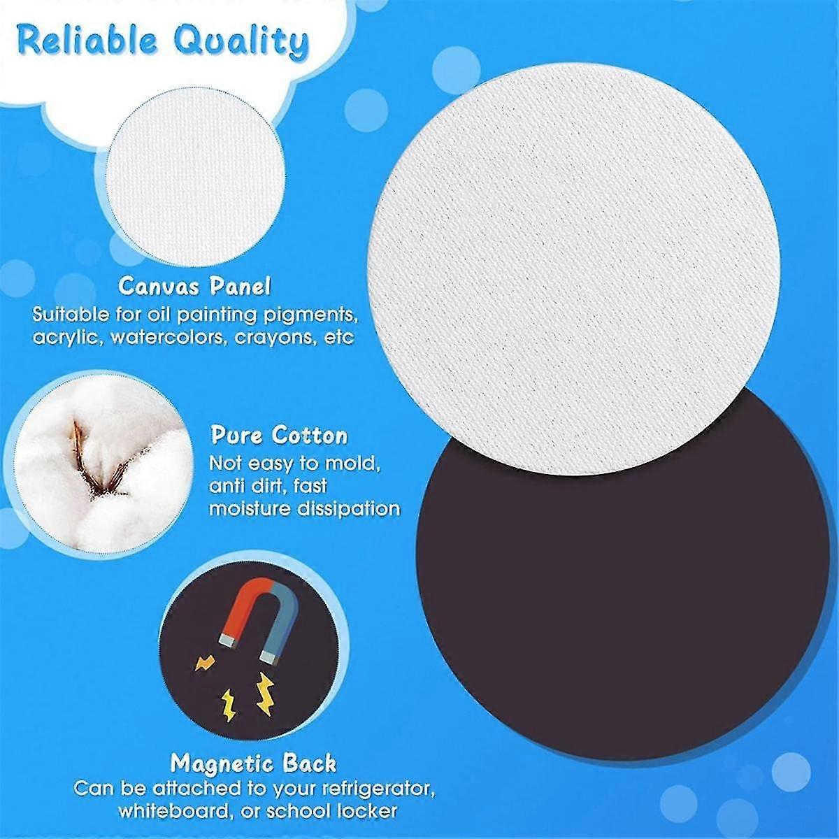 60 Pcs Mini Magnetic Canvas Panel Magnetic Canvas Boards Magnetic ...