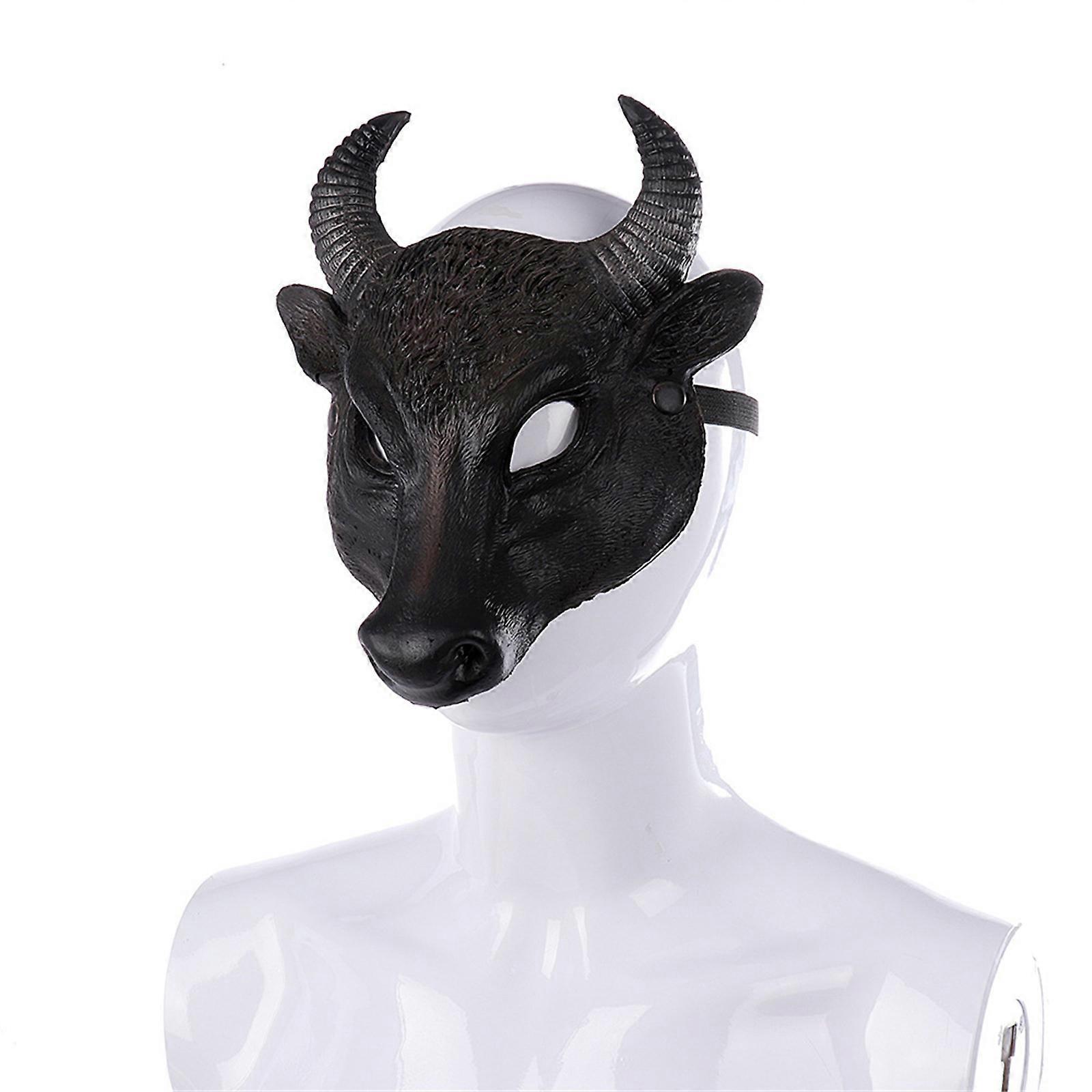 Mardi Gras Mask Easter Carnival Party Half Face Foam 3D Realistic Bull ...