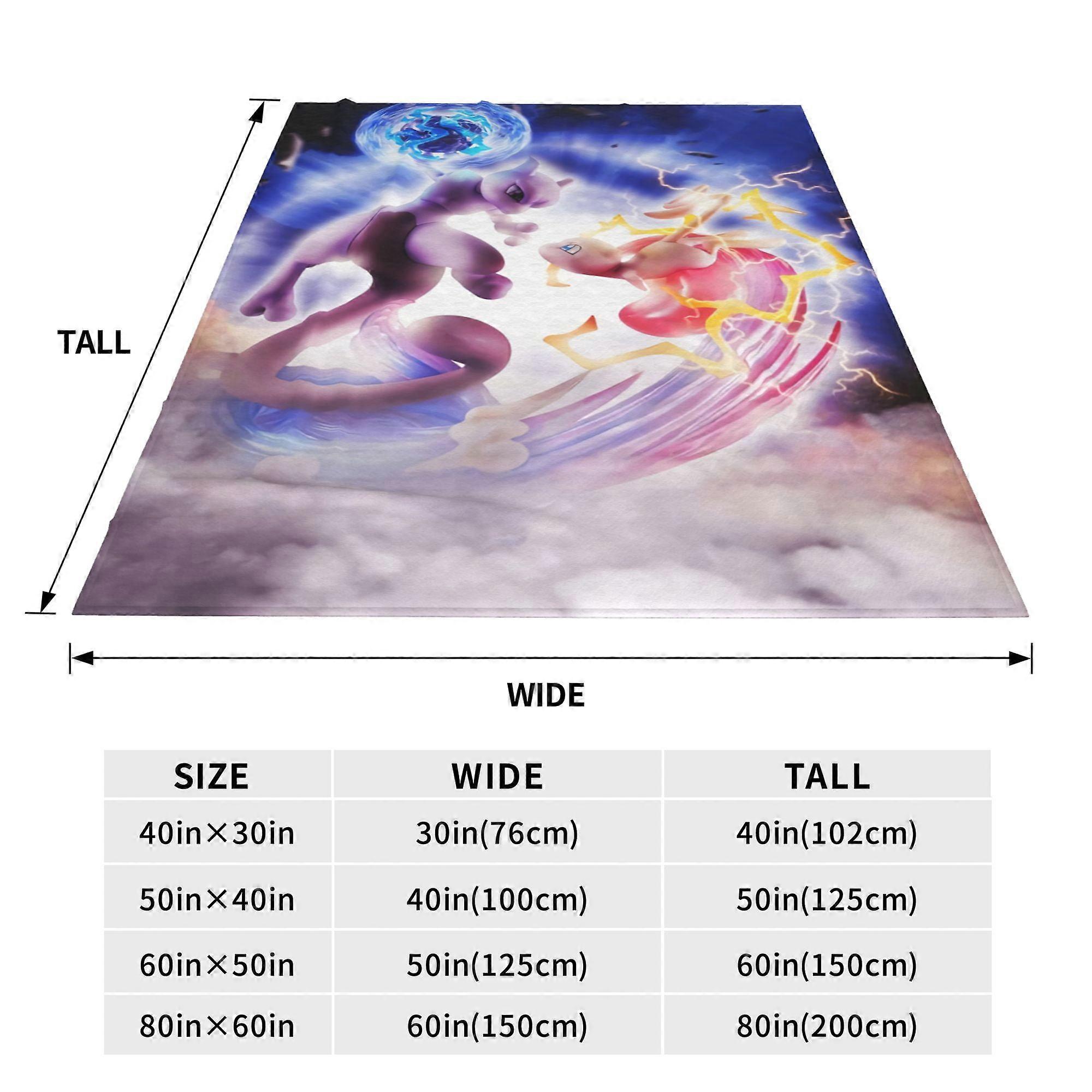 Mewtwo Cartoon Blanket for Kids Teenager Adult, Ultra Soft Cozy Luxury ...