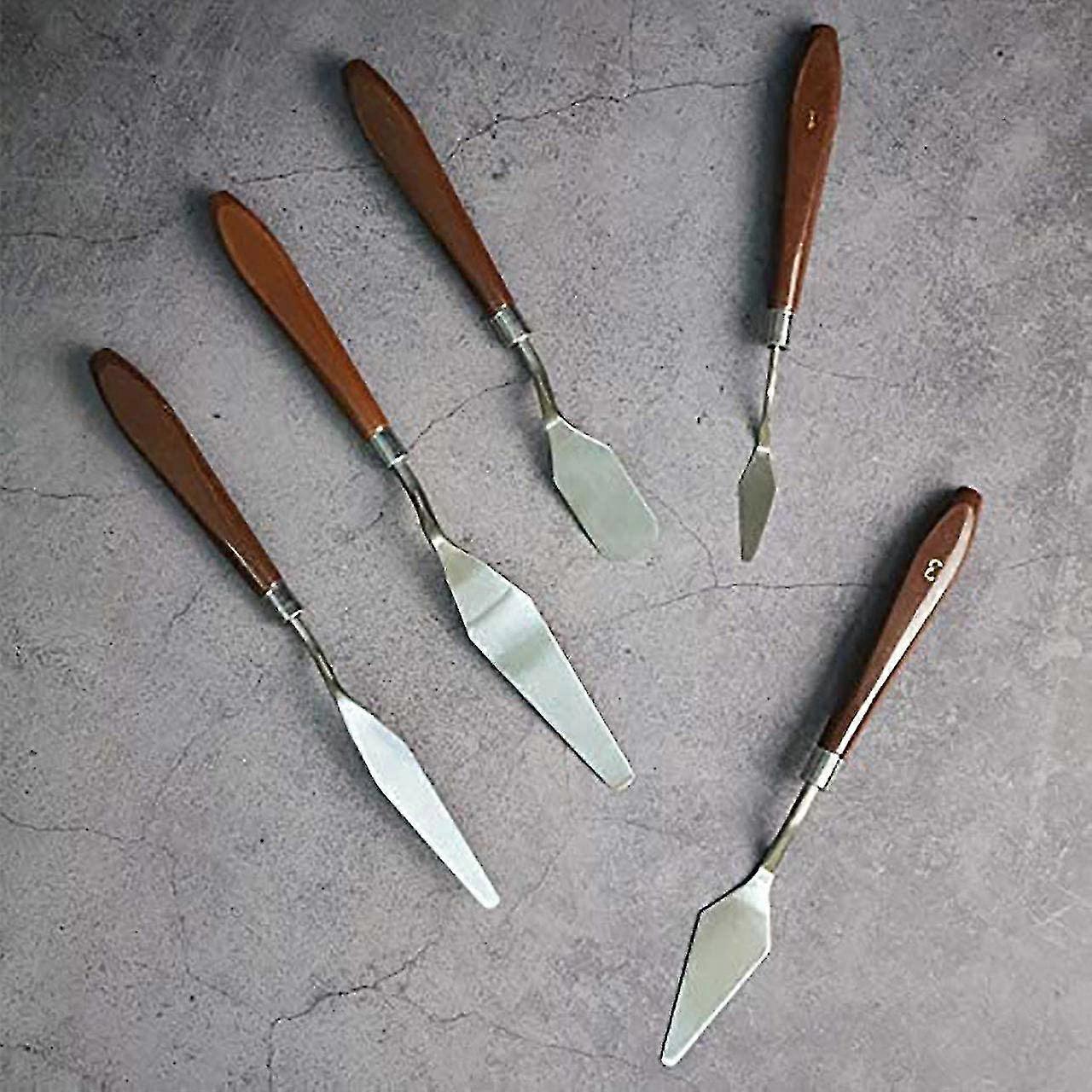 Cake Cream Spatula 5 Pieces/set Stainless Steel Frosting Spatula Baking ...