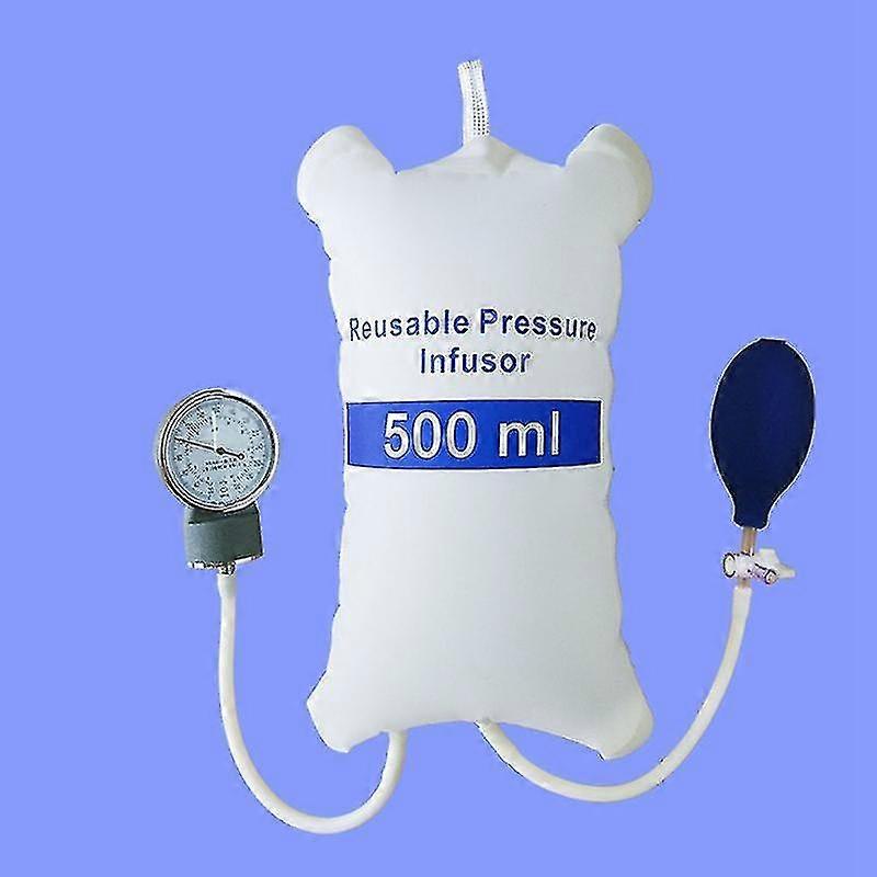 Medical Infusion Pump Pressure Bag 500ml With Gauge And Hand Pump Ball ...