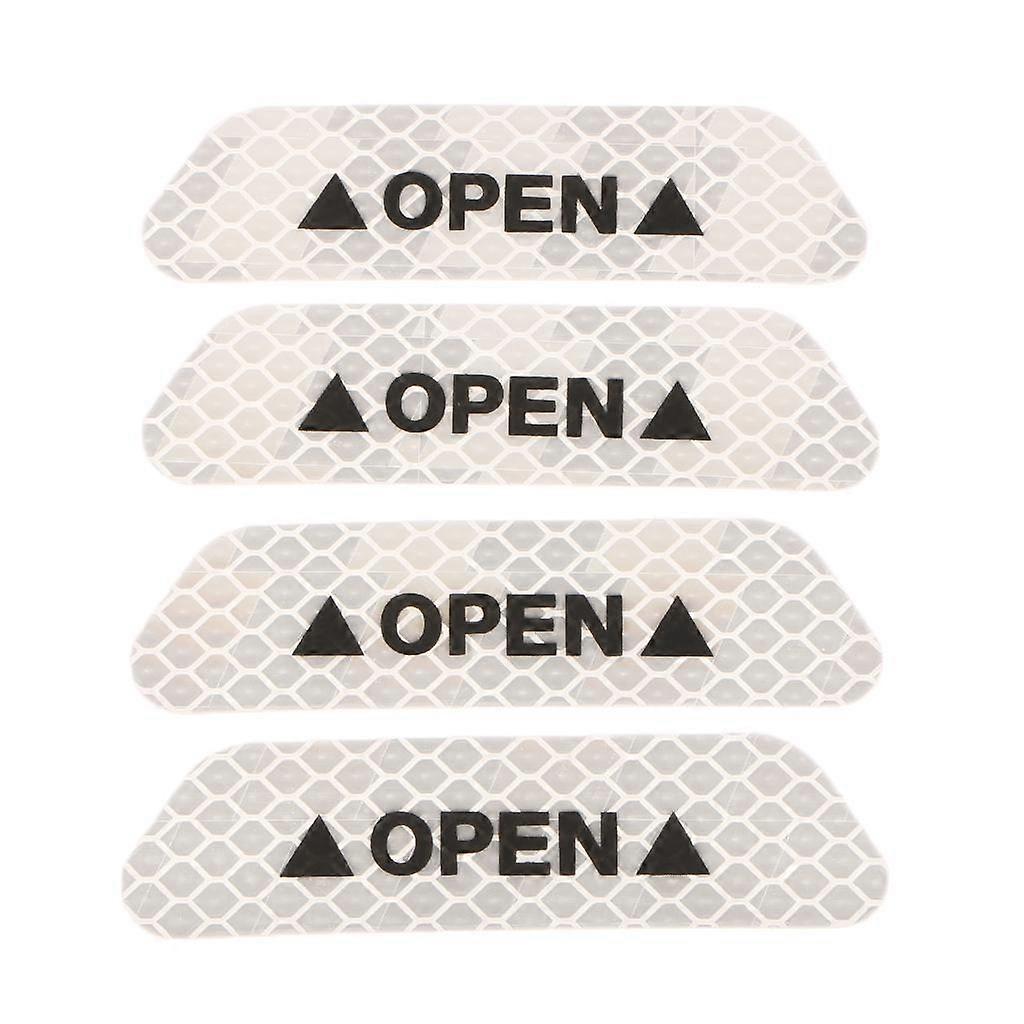 3x 4 Pieces Safety Reflective Open Sign Warning Mark Car Door Stickers ...