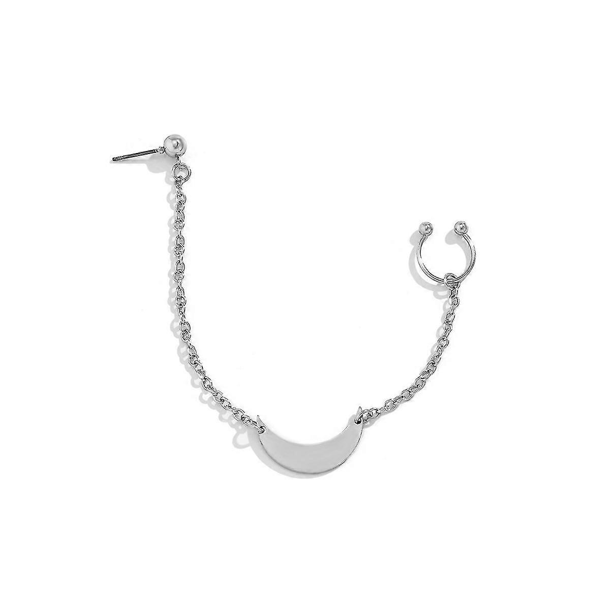 3pcs Punk Nose Rings Hoop Chain Fake Septum Ring Non Piercing Nose ...