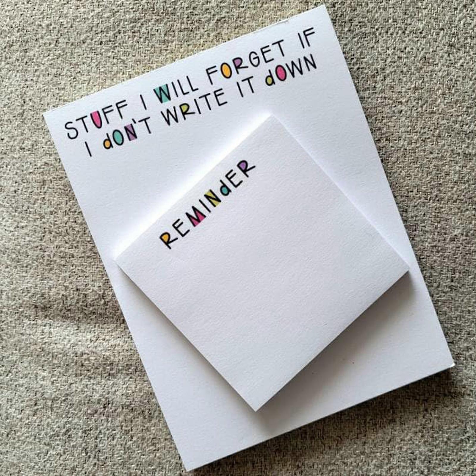 Quirky to-Do List Notepad, Funny Sticky Notes, Novelty Memo Pads Sticky ...