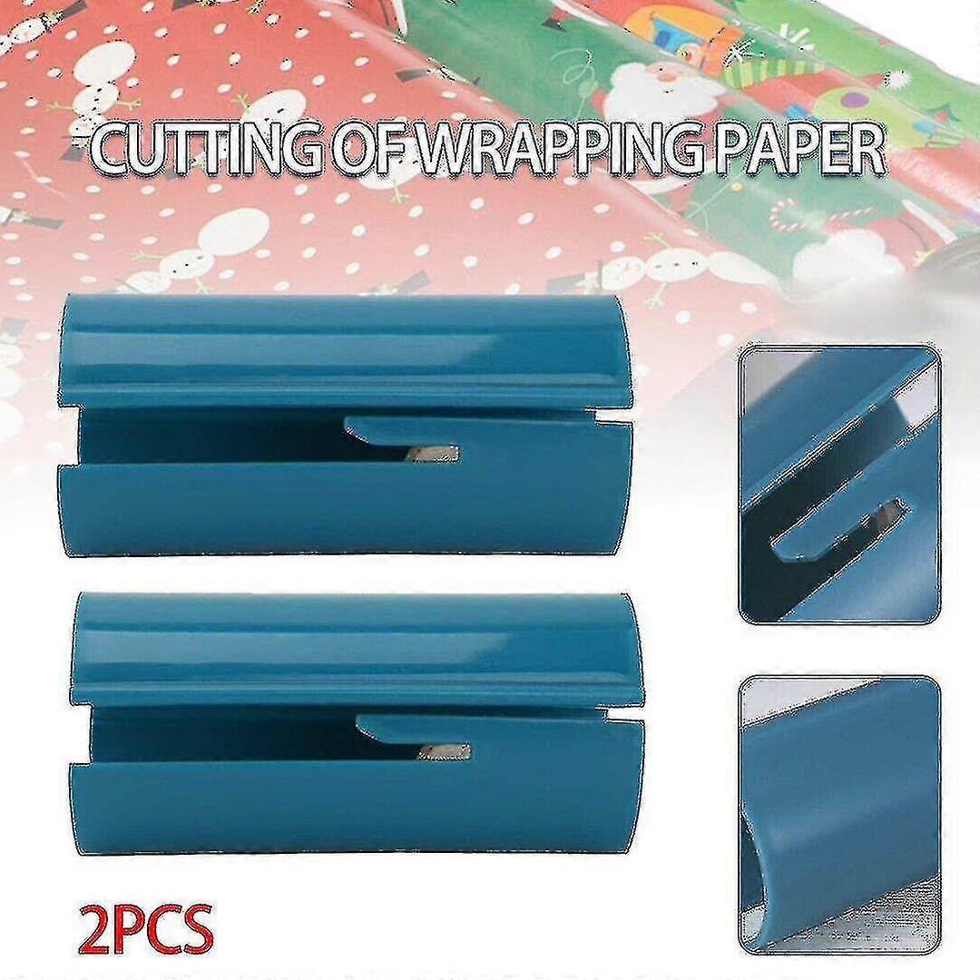 2x Sliding Wrapping Paper Cutter Christmas Wrap Paper Craft Cutter ...