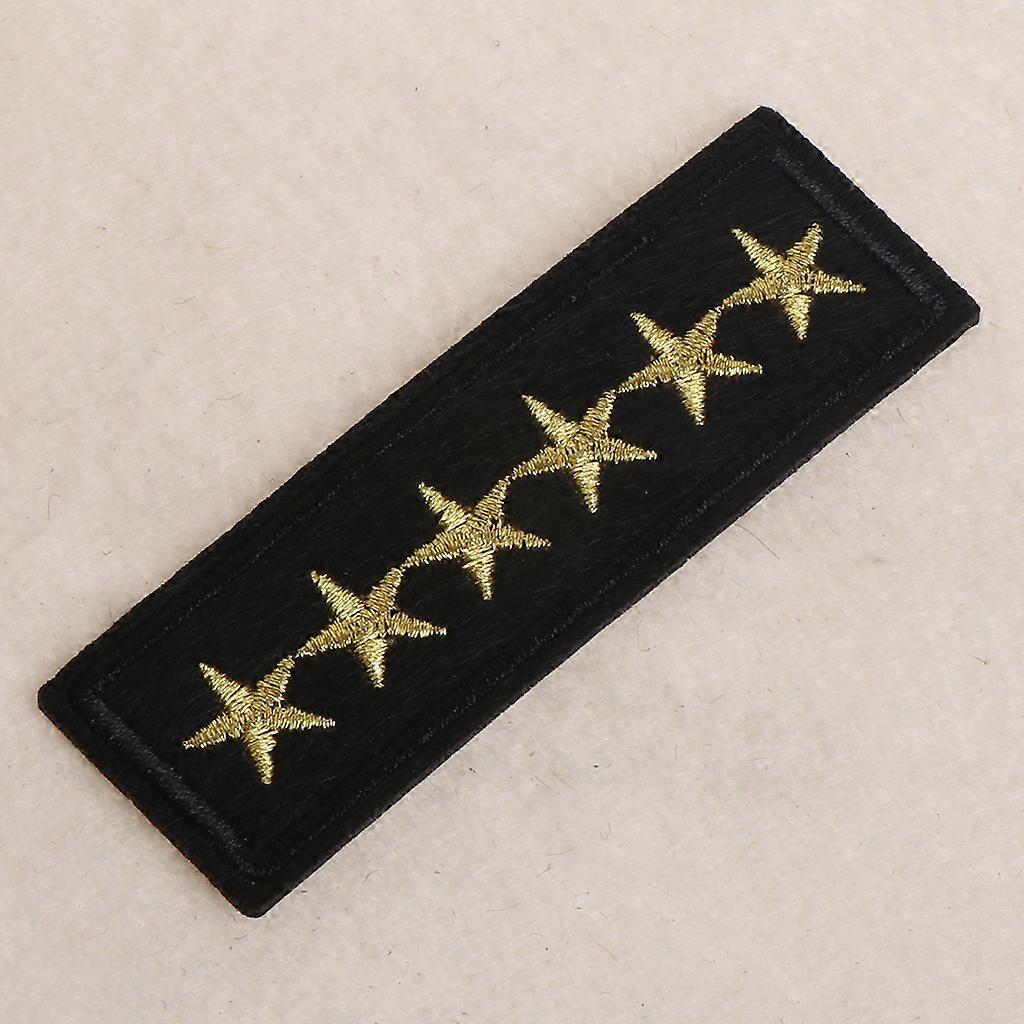 Star Military Rank Badge Embroidery Patches On Clothes Applique Patch ...